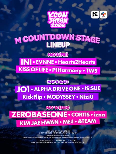 Kcon Japan 2026 Artists Lineup