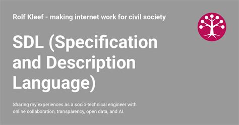 Sdl Specification And Description Language Rolf Kleef Making
