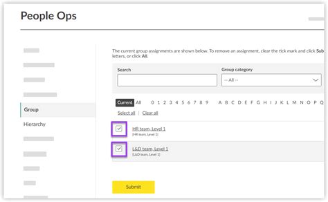 learn create a group hierarchy to cascade learning assignments kallidus