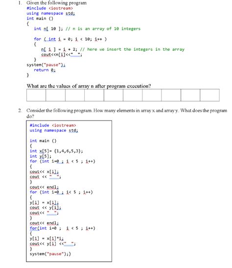 Solved Given The Following Program Include Using Chegg