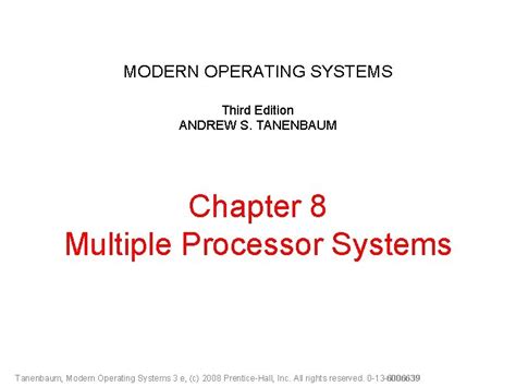 Modern Operating Systems Third Edition Andrew S Tanenbaum
