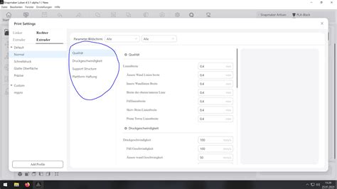 Feature Request 451 Artisan Right Extruder Does Not Show All Print Settings · Issue 1903