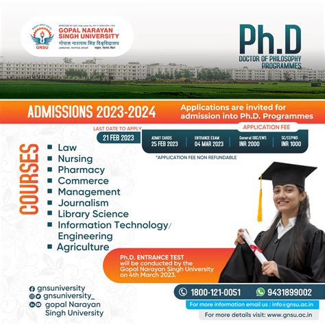 Gopal Narayan Singh University Medical Phd Gnsu Rohtas Bihar Rohtas District