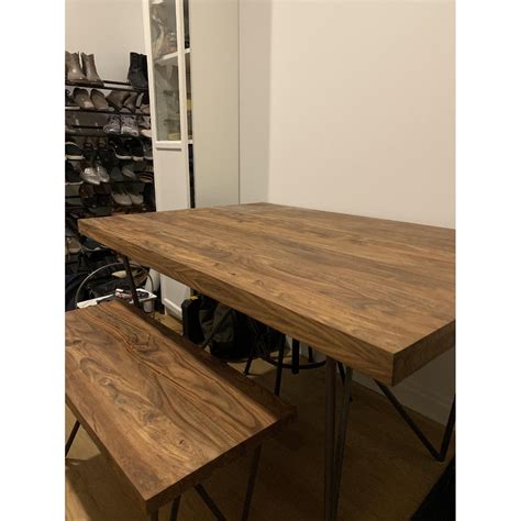 Cb2 Dylan Wood Dining Table W 1 Bench Aptdeco