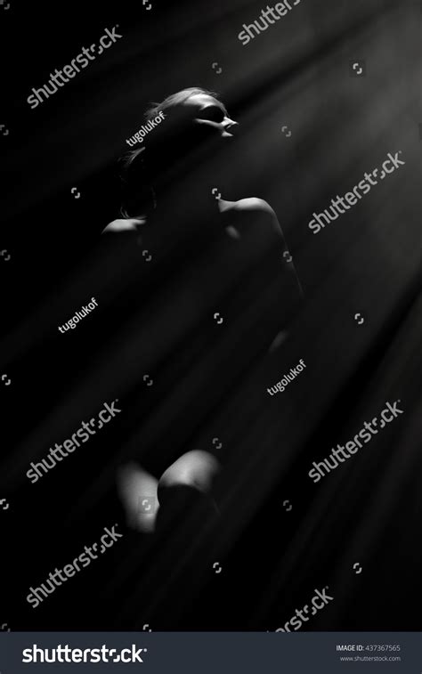 Beautiful Naked Woman Dark Light Rays Stock Photo Shutterstock