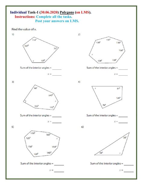 Irregular Polygons Worksheet Live Worksheets