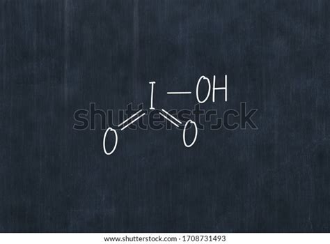 Iodic Acid Handwritten Chemical Formula On Stock Illustration