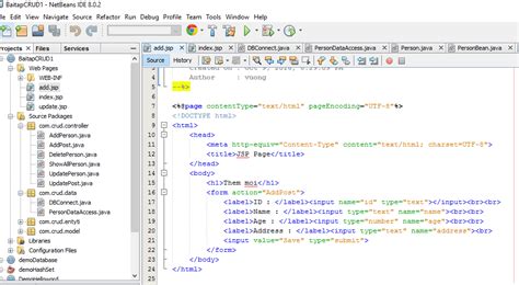 Blog Về Java Thêmsửaxóa Dữ Liệu Trong Database Bằng Jsp Và Servlet