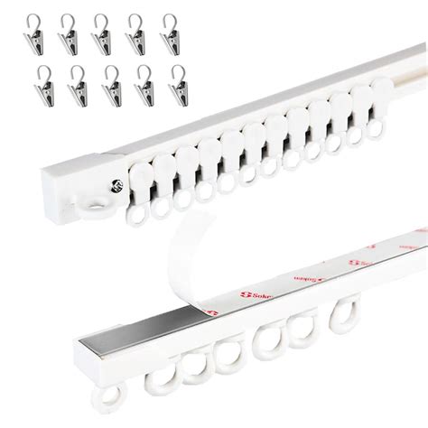 Zslhxfzhj Adhesive Curtain Track Self Adhesive Ceiling Or