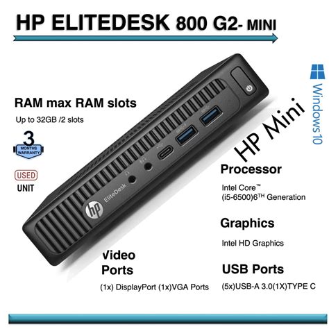 HP EliteDesk 800 G3 Desktop Mini Business PC Intel Core I5 6th Gen Windows 10 Shopee Malaysia