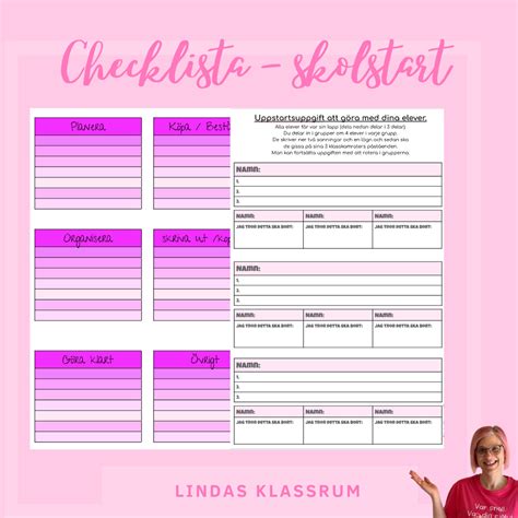 Checklista Inför Skolstart Teach Academy