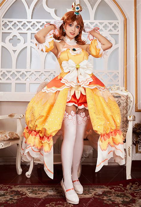 Puff Sleeves Top And Shorts With Skirt And Gloves Daisy Cosplay