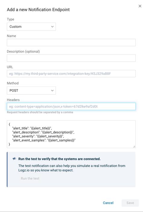 Custom Endpoints Logz Io Docs