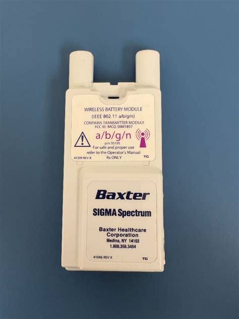 Used Baxter Sigma Spectrum Battery Abgn Pump Iv Infusion For Sale