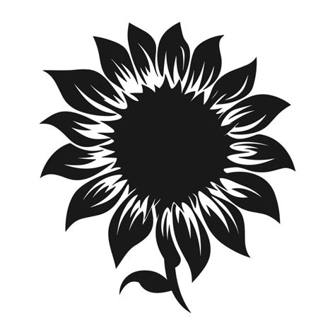 A Sunflower Vector Silhouette Free 35506371 Vector Art At Vecteezy
