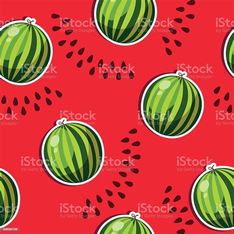 Seamless Texture Of Watermelon Stock Illustration Download Image Now