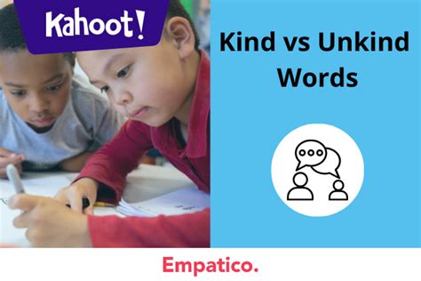 Kind Vs Unkind Words Kahoot Quiz