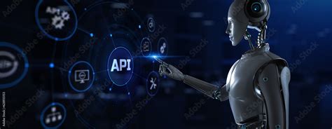 API Application Programming Interface Apps And Web Development Instrument Concept Robot Hand