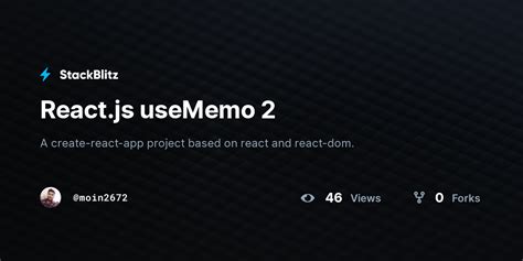 Reactjs Usememo 2 Stackblitz