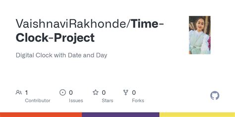 Github Vaishnavirakhondetime Clock Project Digital Clock With Date
