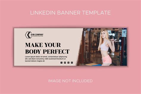 Gym And Fitness Woman Linkedin Cover Graphic By Ju Design · Creative Fabrica