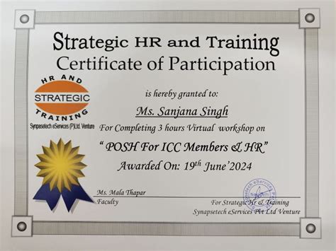 Sanjana Singh On Linkedin Posh Hr Workplacesafety Professionaldevelopment Inclusivity