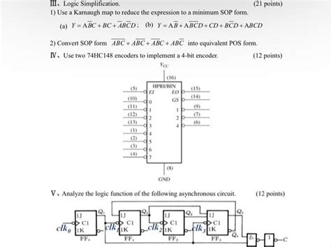 solved iii logic simplification 21 points 1 use a