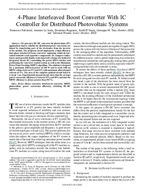 Pdf 4 Phase Interleaved Boost Converter With Ic Controller For