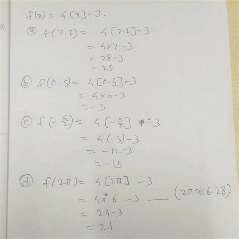 9 iff x 4[x] 3 where [x] is greatest integer of r then a 7 2