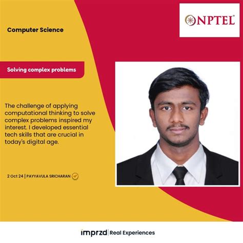sricharan payyavula on linkedin nptel