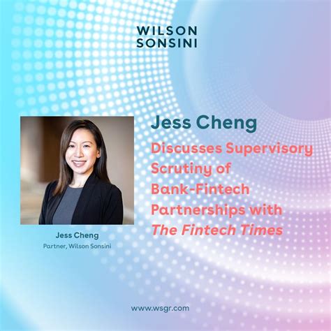 Wilson Sonsini Goodrich And Rosati On Linkedin Jess Cheng Discusses