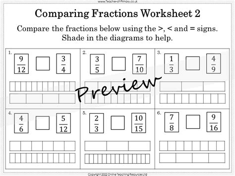 Comparing And Ordering Fractions Year 5 Teaching Resources