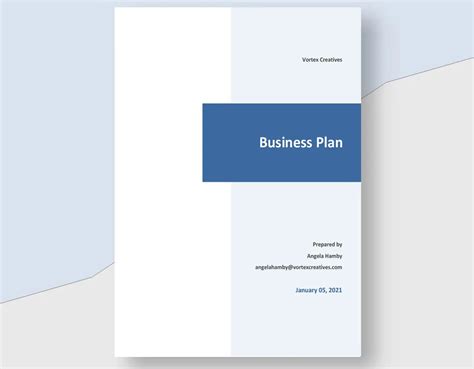 Word Business Plan Template Design