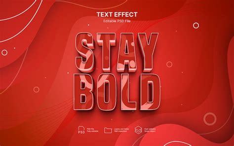 Premium PSD Red Bold Text Effect