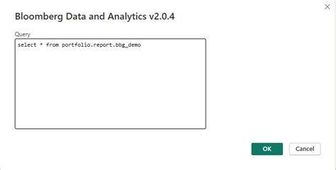 파워 쿼리 블룸버그 데이터 및 분석 커넥터 Power Query Microsoft Learn
