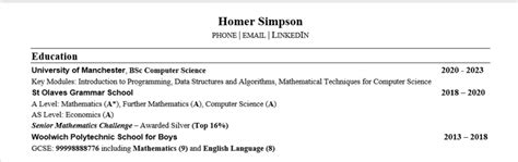 Free Tech Cv Template Examples