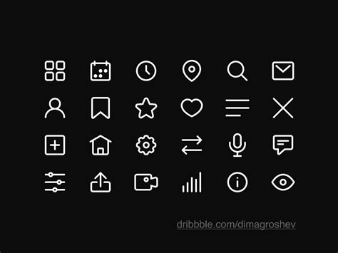Minimalistic Icon Set Freebie Figma