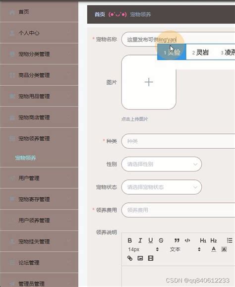 Springbootvue宠物商店领养管理系统全栈宠物商城 Csdn博客