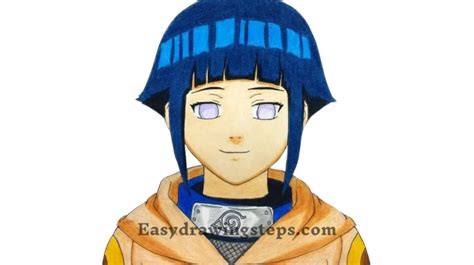 Easy Steps To Draw Hinata Drawing Easy Drawing