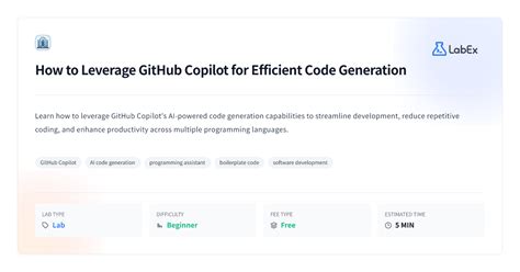 How To Leverage Github Copilot For Efficient Code Generation Labex