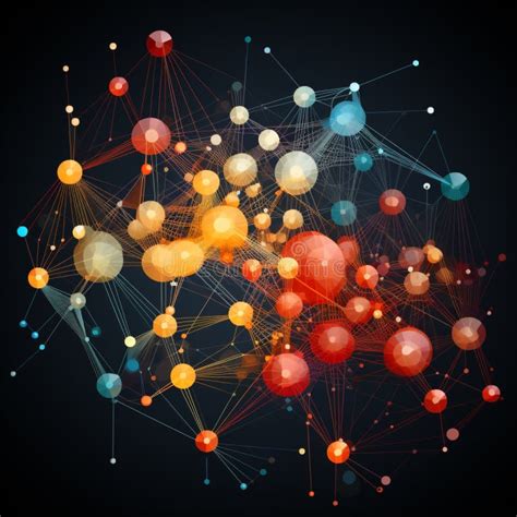 Colorful Network Graph Illustration Stock Illustration Illustration