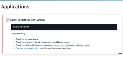 kubeapps crashes if the chart version is not semver compatible · issue