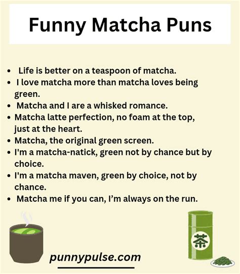 165 Hilarious Matcha Puns To Stir Up Smiles And Keep You Beautifully