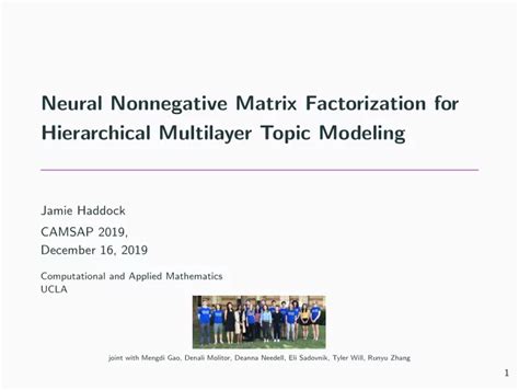 Ppt Neural Nonnegative Matrix Factorization For Hierarchical