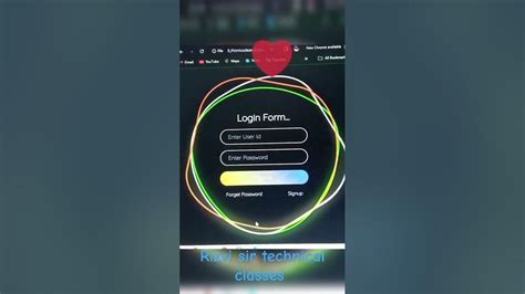 Create Attractive Login Page Using Html Css Htmlcss Html Css Coding