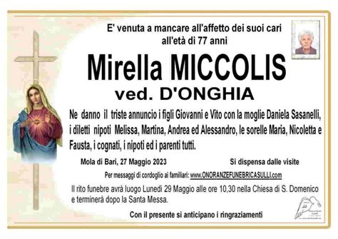 Mirella Miccolis Onoranze Funebri Casulli