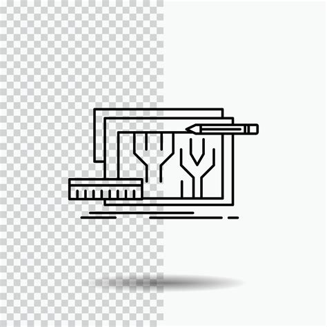 Architecture Blueprint Circuit Design Engineering Line Icon On