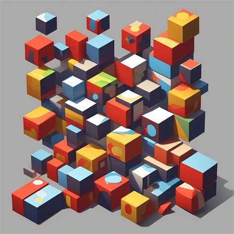 Premium Ai Image Vector Illustration Of 3d Cubes
