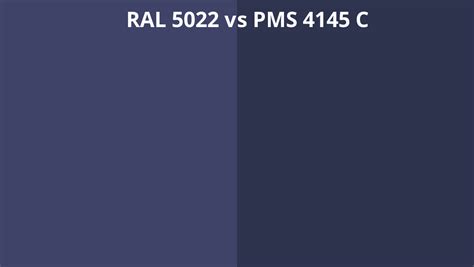 RAL 5022 vs PMS 4145 C | RAL Colour chart UK