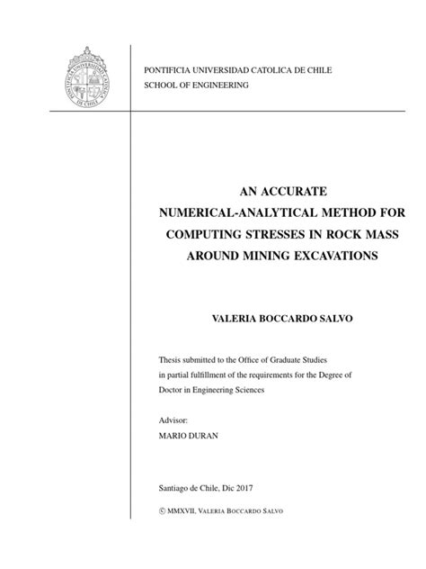 An Accurate Numerical Analytical Method For Computing Stresses In Rock Mass Around Mining